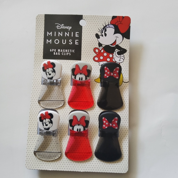 Disney | Kitchen | Disney Minnie Mouse Magnetic Chip Bag Clips New ...